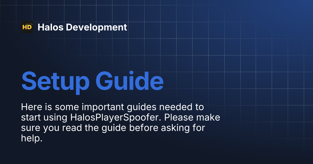 Setup Guide | Halos Development