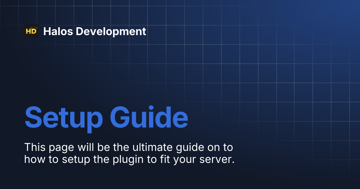 Setup Guide | Halos Development